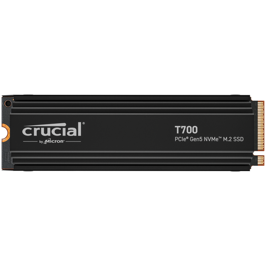 CRUCIAL Crucial T700 4TB PCIe Gen5 NVMe M.2 SSD with heatsink